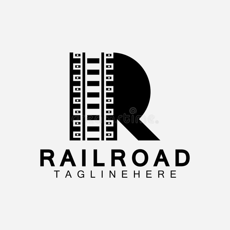 R Letter Railroad Logo Design Template Stock Illustration ...