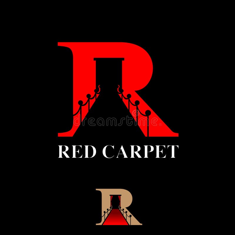 R Letter Red Carpet Symbol Concept Stock Vector - Illustration of ...