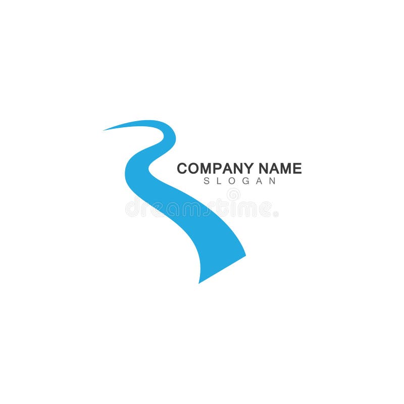 R LETTER RIVER LOGO TEMPLATE Stock Illustration - Illustration of light ...