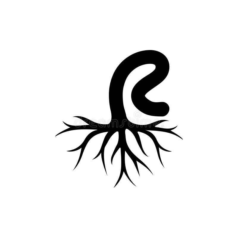 Root letter r logo concept stock vector. Illustration of alphabet ...