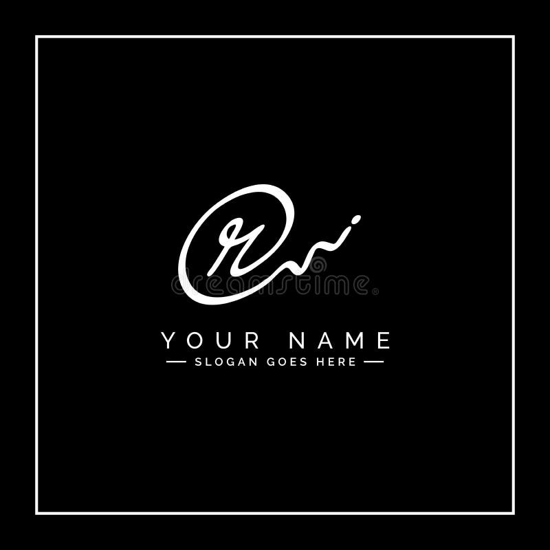 R Letter Signature Logo - Initial Alphabet for R - Hand Drawn R Logo ...