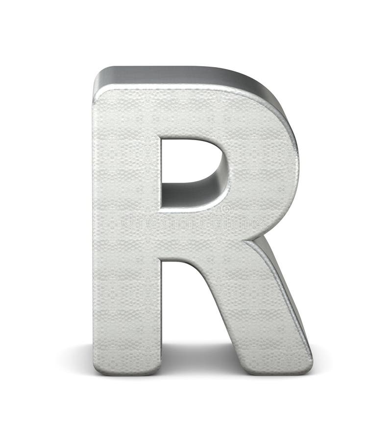 R letter silver 3d stock illustration. Illustration of alphabet - 169431672