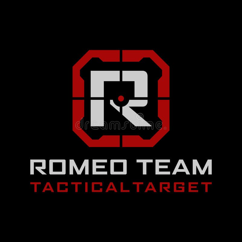 R Letter Tactical Military Target Logo Design Stock Illustration ...