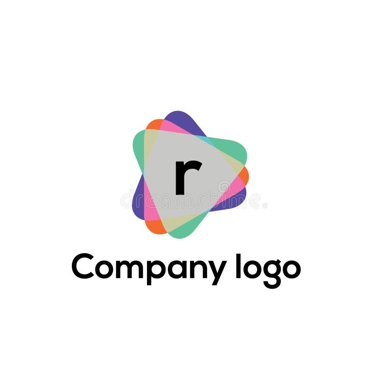 R Letter Video Company Vector Logo Design Stock Vector - Illustration ...
