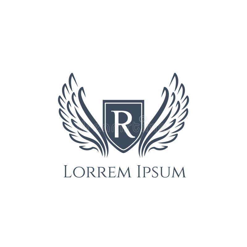 R Letter Wing Vector Logo. Wing Icon Vector Stock Vector - Illustration ...