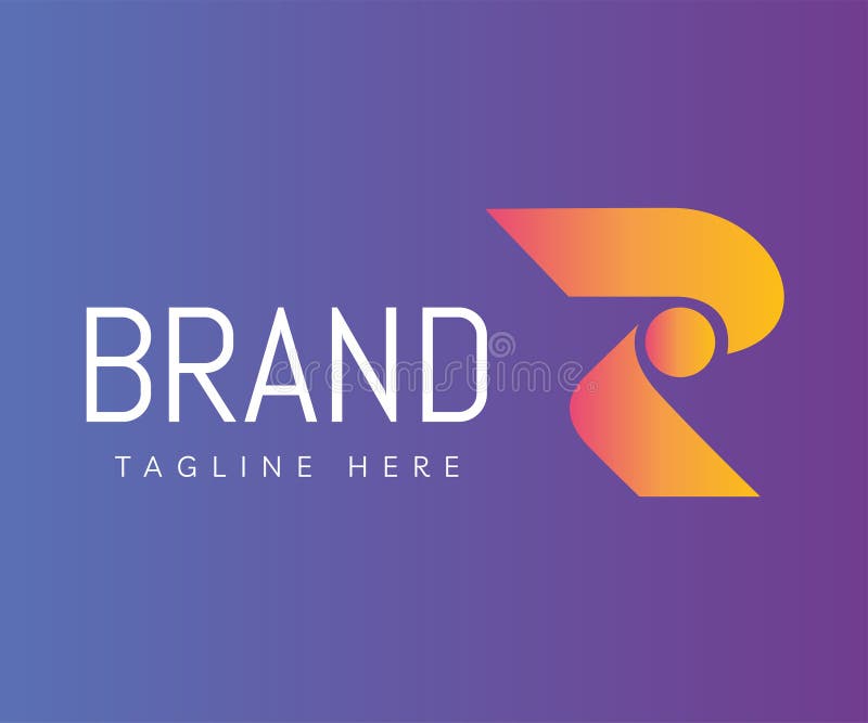 Letter R Logo Design. Letter R with Human Logo Stock Vector ...