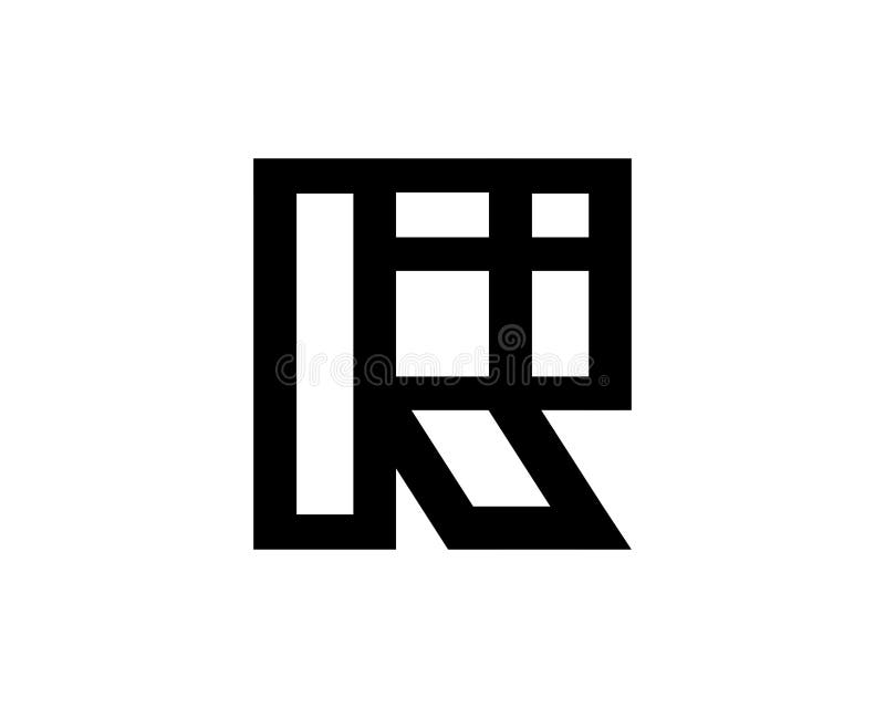 R logo black icon template stock vector. Illustration of alphabet ...