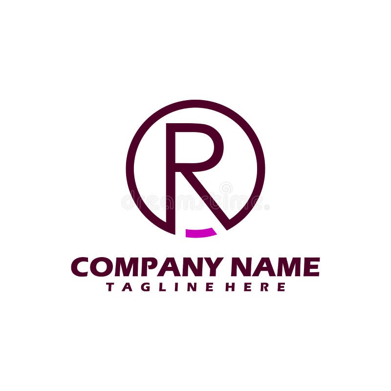 R. R monogram logo stock vector. Illustration of black - 166602713