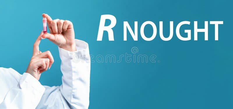 R Nought Theme with a Doctor Holding a Laboratory Vial Stock Image ...