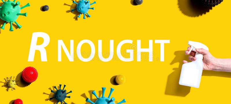 R Nought Theme with Spray and Viruses Stock Image - Image of illness ...