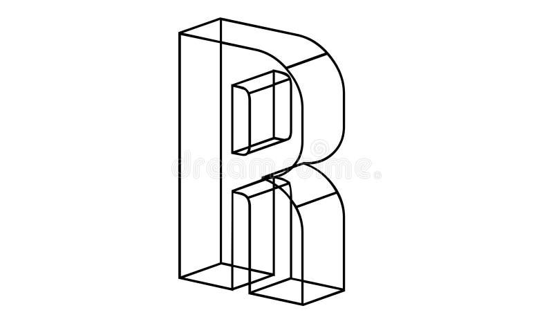 R One Line Design Background Stock Illustration - Illustration of ...