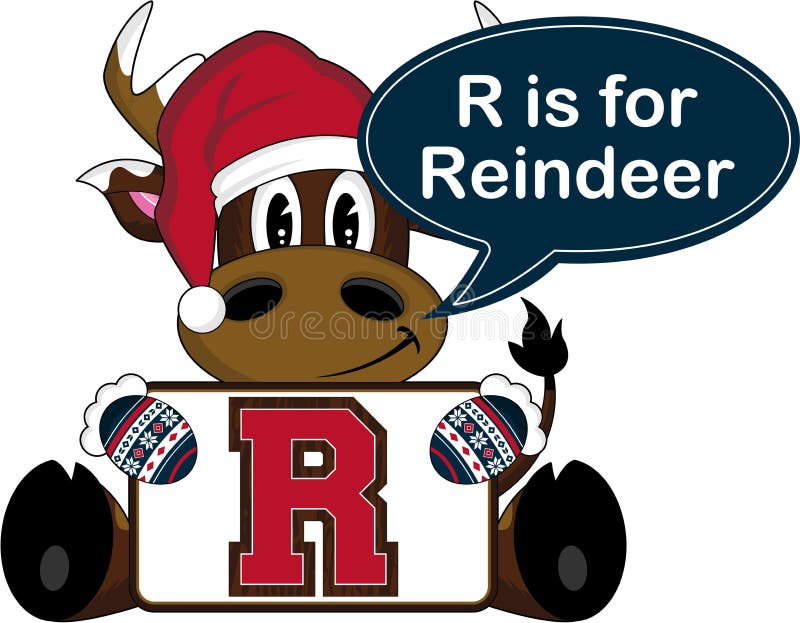 R is for Reindeer stock vector. Illustration of alphabet - 94567543
