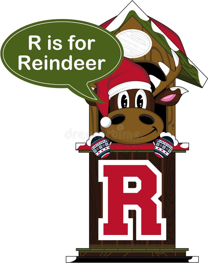 R is for Reindeer stock vector. Illustration of animals - 94567566