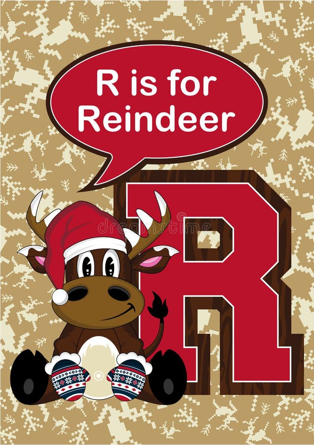 R is for Reindeer stock vector. Illustration of language - 94567578