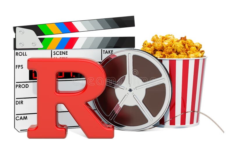 R â€“ Restricted, Film Rating System Concept. 3D Rendering Stock ...