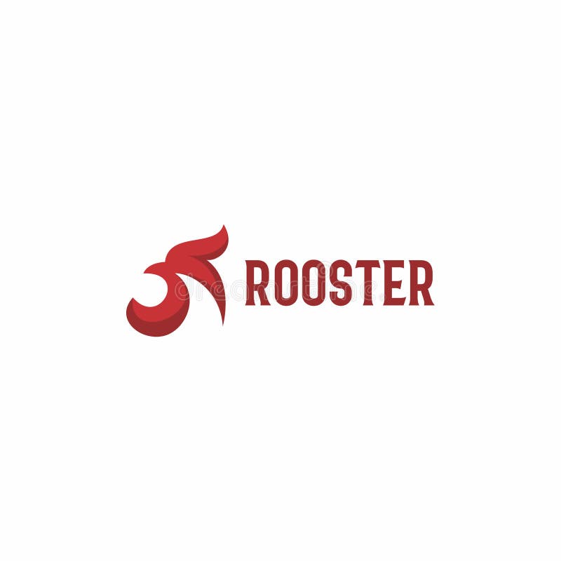 R Rooster Logo Chicken Rooster Head Mascot Stock Vector - Illustration ...