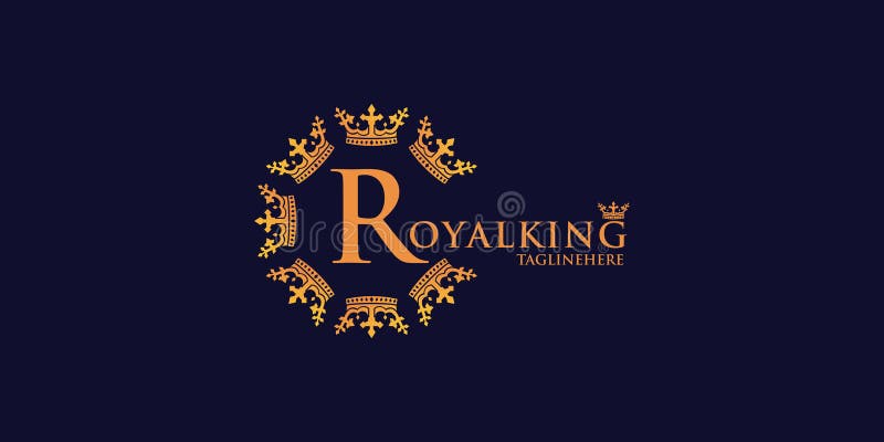 R Royal Logo Design Concept Premium Vector Stock Vector - Illustration ...