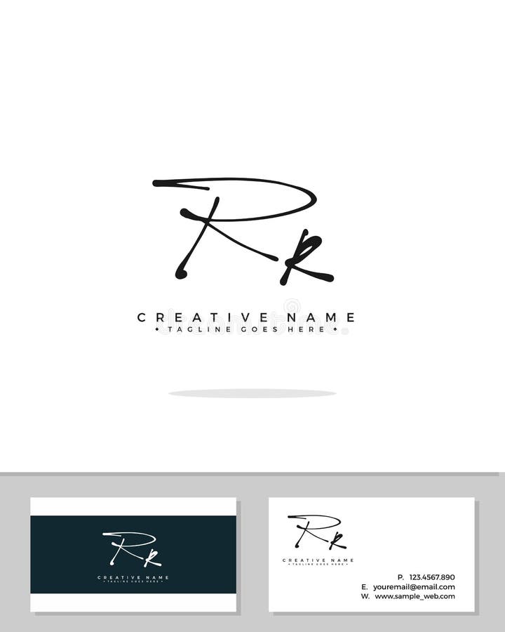 R RR Initial Logo Signature Vector. Handwriting Concept Logo. Stock ...