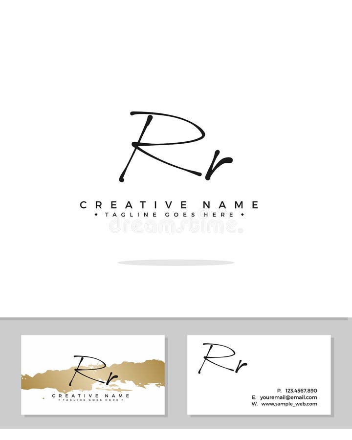 R RR Initial Logo Signature Vector. Handwriting Concept Logo. Stock ...