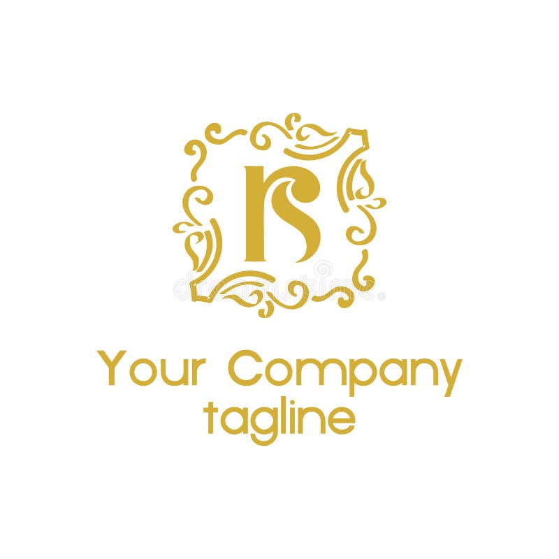 R, Rs Ornamental Vintage Logo and Vector Icon Stock Vector ...