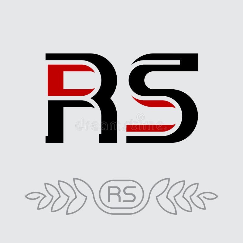 Initials RS logo stock vector. Illustration of color - 98280680