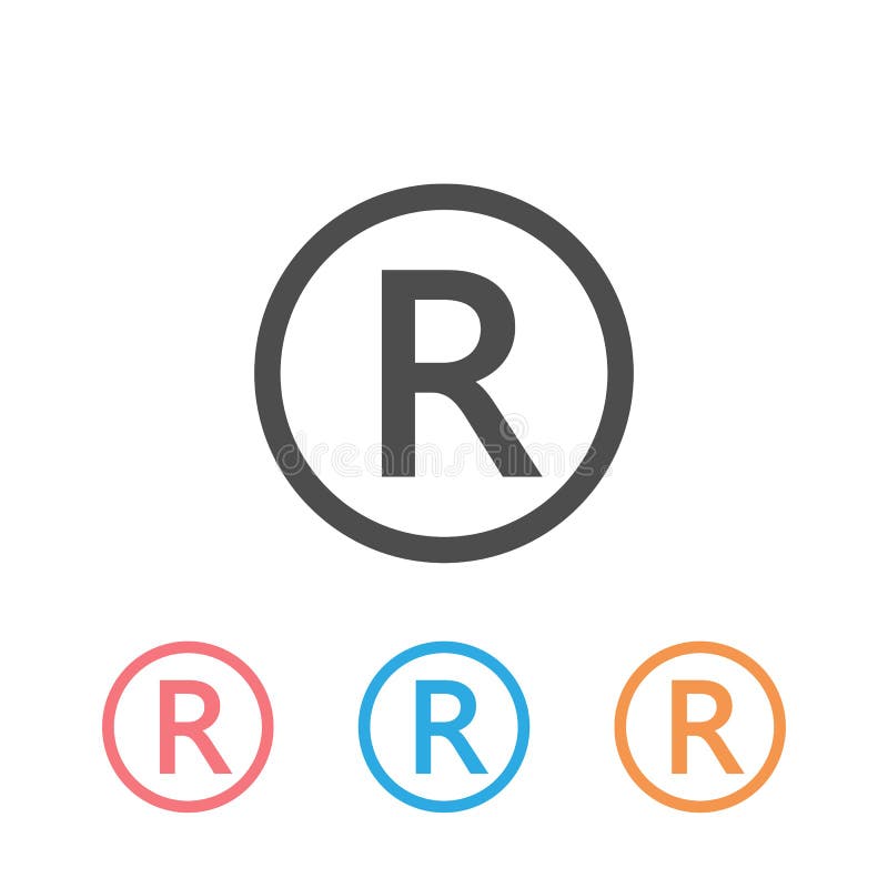 R Symbol Copyright Vector Image. Icon Stock Vector - Illustration of ...