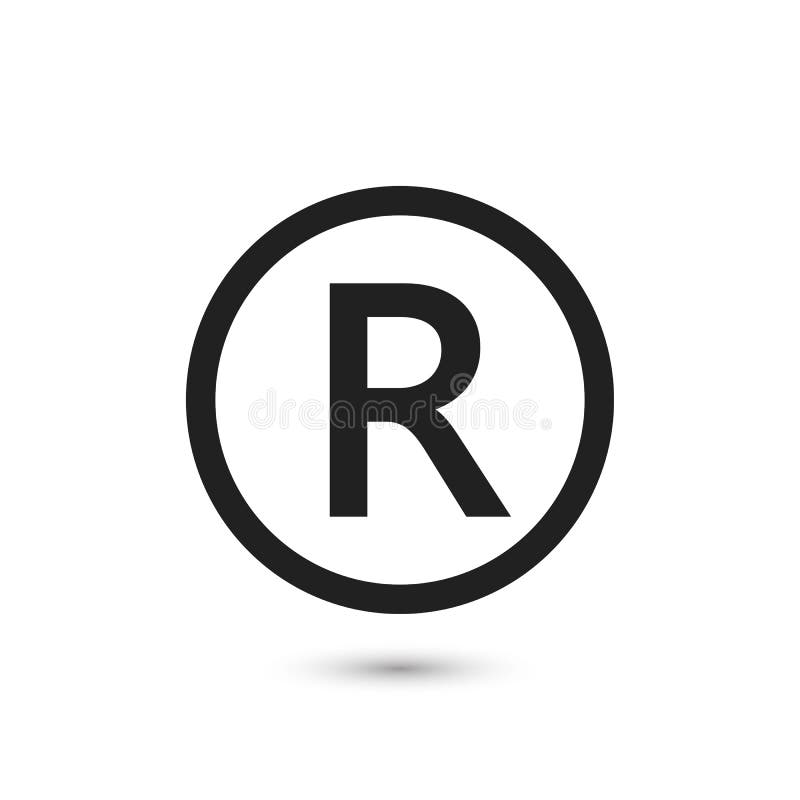 R Symbol Copyright Vector Image Vector Illustration Flat Style Stock ...