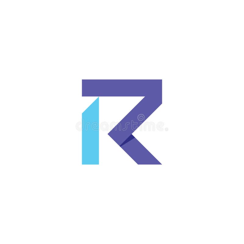 R Uppercase Initial Logo Design Template Vector Illustration Stock ...