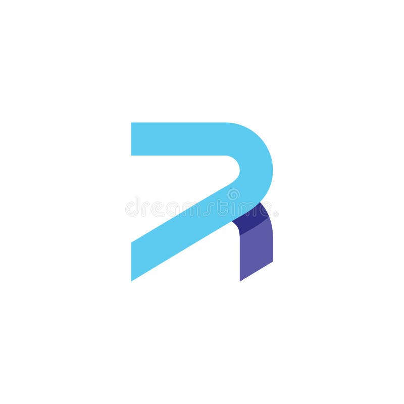 R Uppercase Initial Logo Design Template Vector Illustration Stock ...