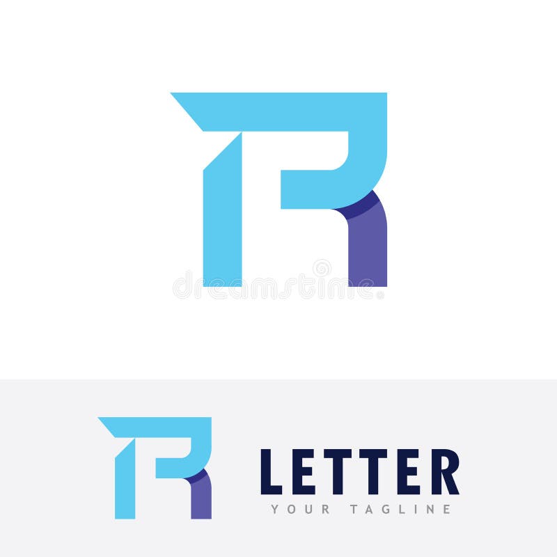 R Uppercase Initial Logo Design Template Vector Illustration Stock ...