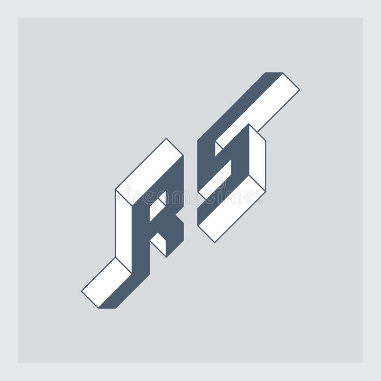 R and 5 Vector Logo. R5 - Monogram or Logotype. Isometric 3d Font for ...