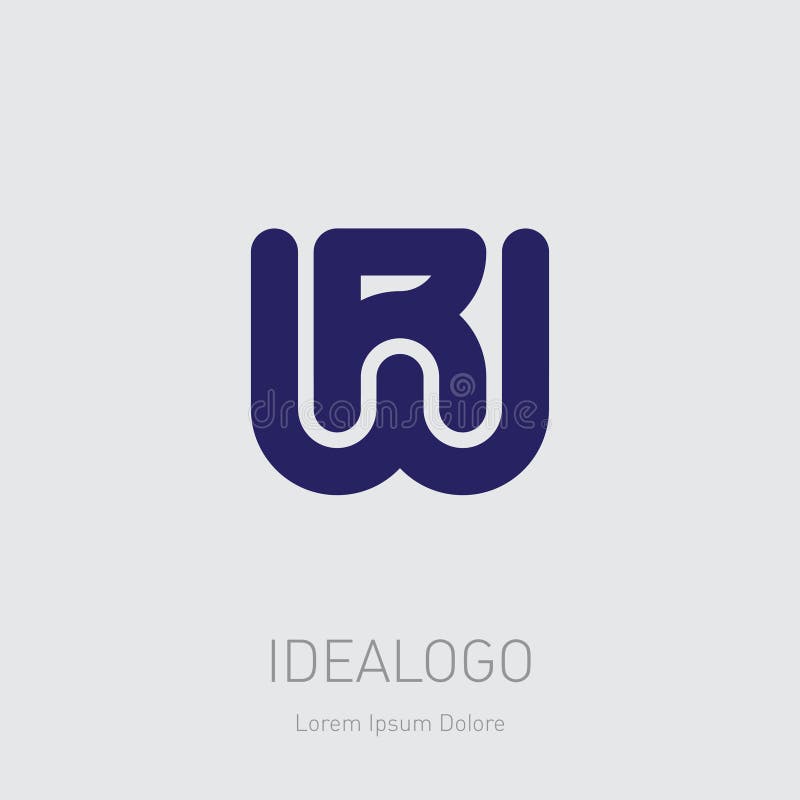 R and W Initial Logo. RW Initial Monogram Logotype Stock Vector ...