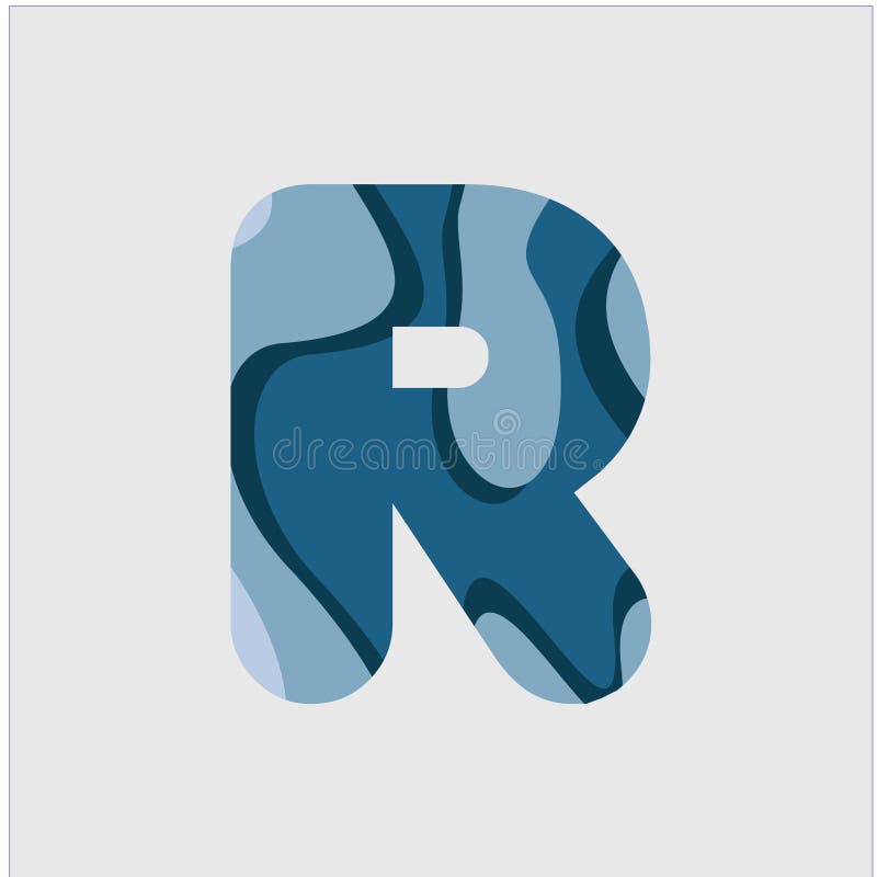 R Water Font Vector Template Design Illustration Stock Vector ...