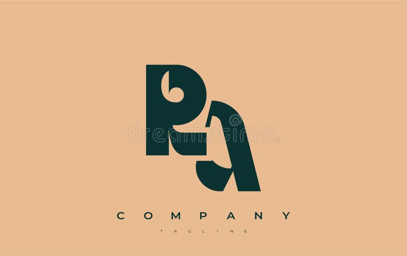 RA Abstract Geometric Logo Design Stock Vector - Illustration of ...