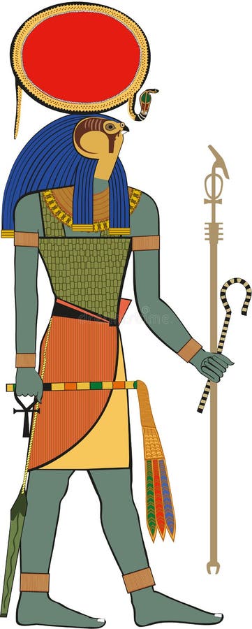 Ra egipcio antiguo de dios stock de ilustración. Ilustración de egipcio ...