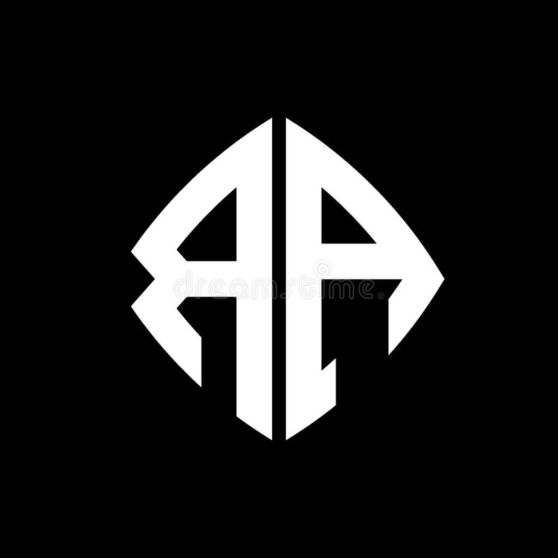 RA Geometric Monogram Logo Curved Square Style Stock Illustration ...