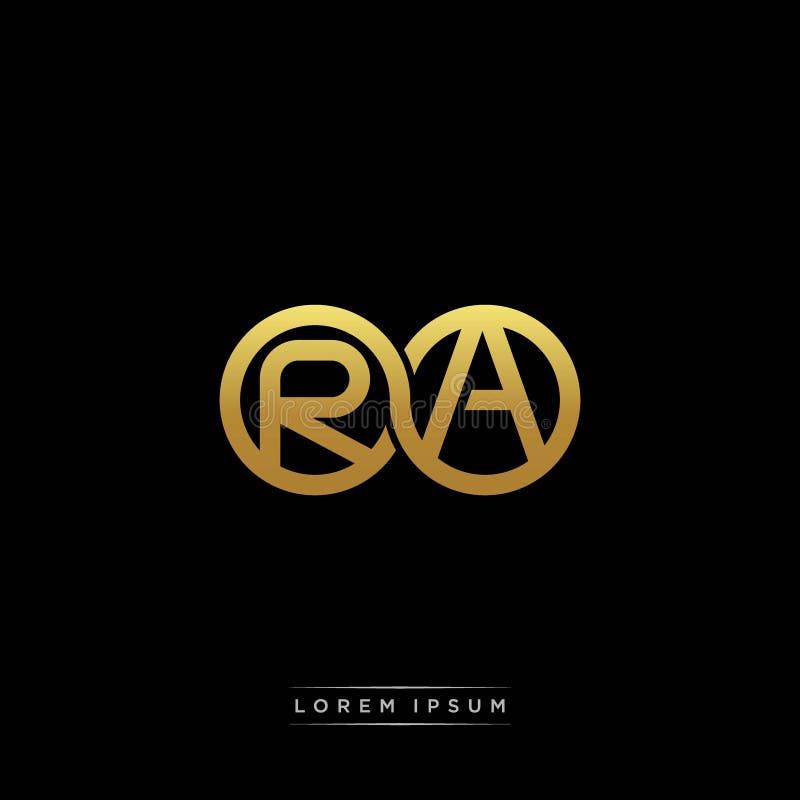 RA Initial Letter Linked Circle Capital Monogram Logo Modern Template ...