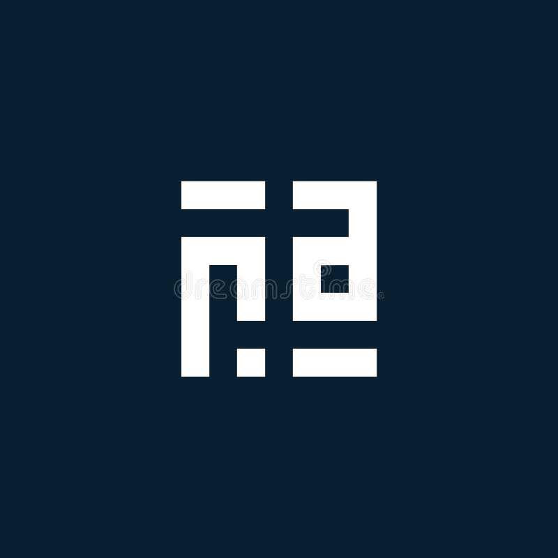 RA Initial Monogram Logo with Geometric Style Stock Vector ...