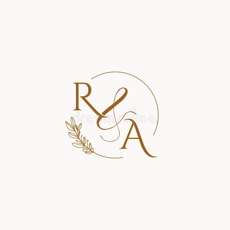 RA Initial Wedding Monogram Logo Stock Illustration - Illustration of ...