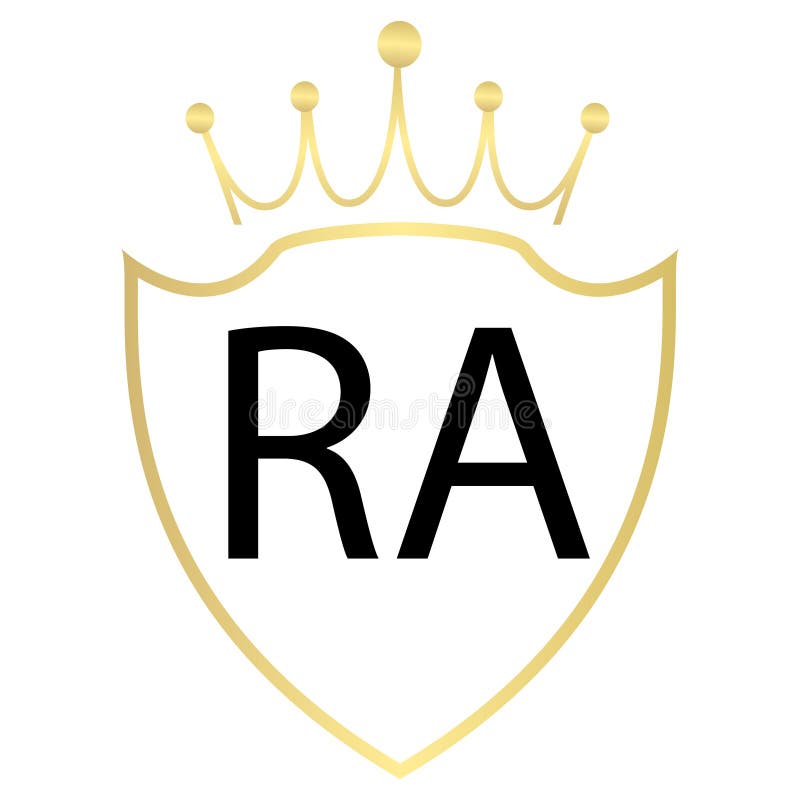 RA Letter Logo Design with Simple Style Stock Vector - Illustration of ...
