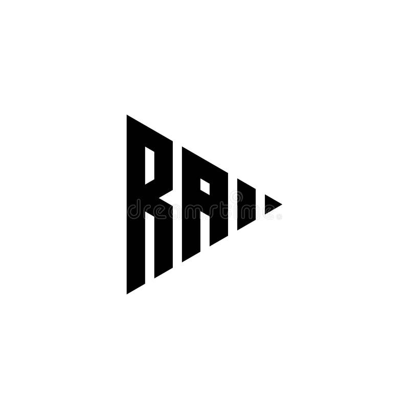 RA Logo Monogram Triangle Shape Play Button Stock Vector - Illustration ... RA Logo Monogram Triangle Shape Play Button Stock Vector - Illustration ...