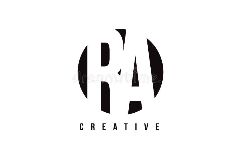 RA R Q White Letter Logo Design with Circle Background. Stock Vector ...