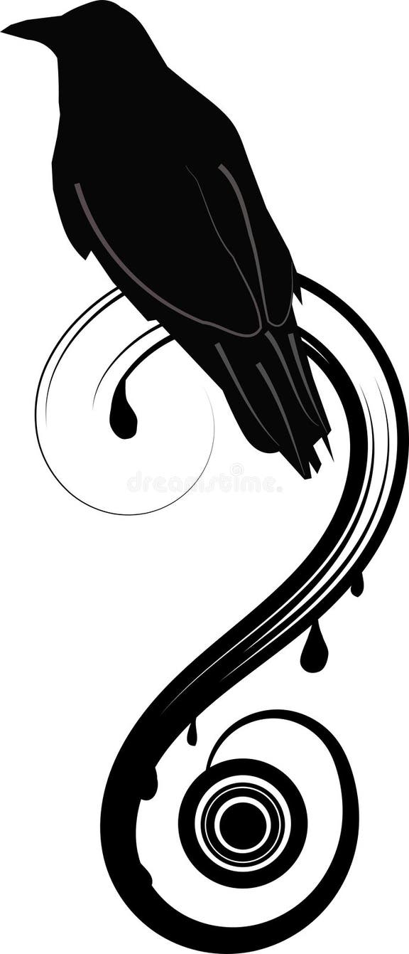 Raaf en vraagteken vector illustratie. Illustration of raaf - 17783069