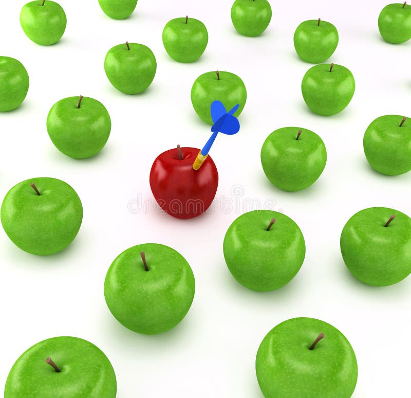 Raak het doelwit stock afbeelding. Image of sappig, idee - 18856177