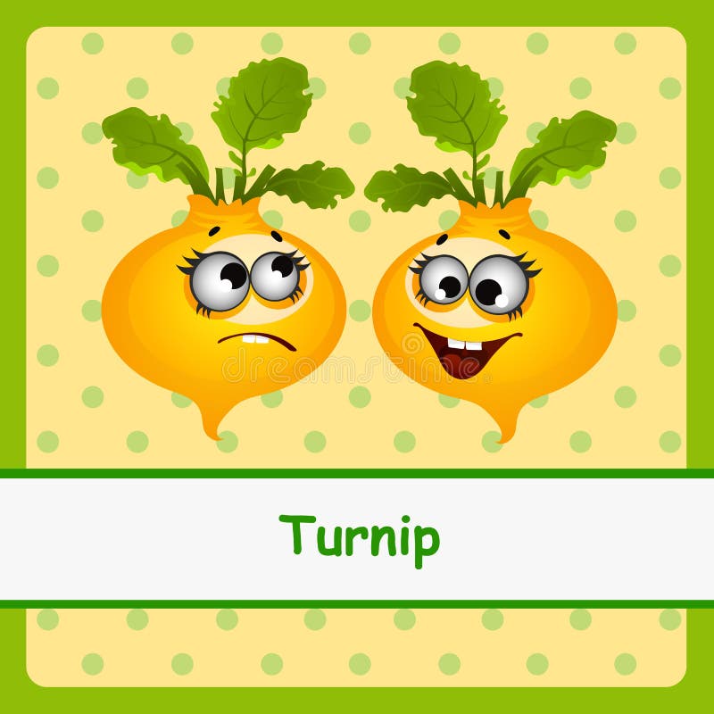 Raap, Grappige Karakters Op Gele Achtergrond Vector Illustratie ...