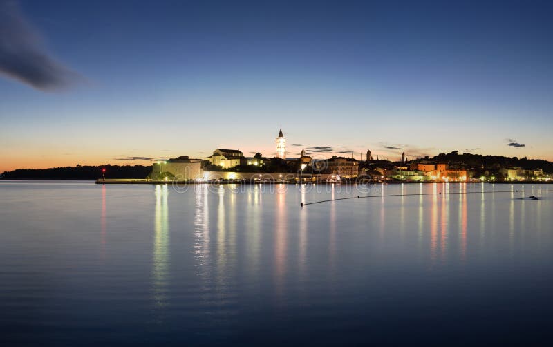 Rab city stock photo. Image of night, cloud, island, jugoslavia - 77160730