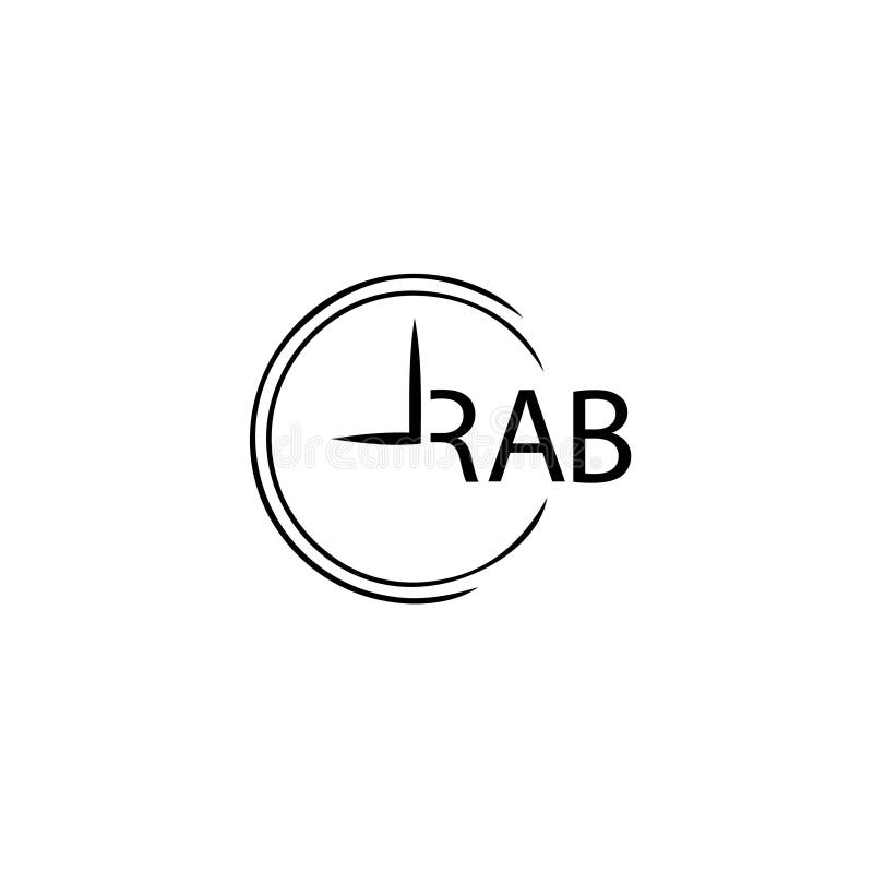 RAB Letter Logo Design on White Background. RAB Creative Initials ...