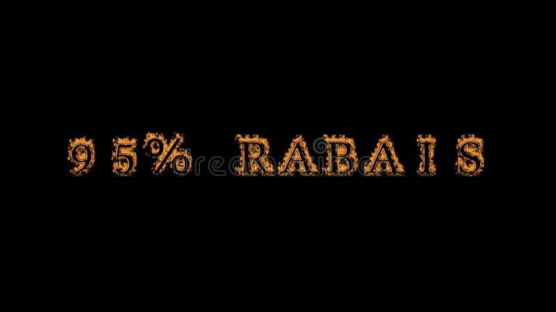 50 Rabais Fire Text Effect Black Background Stock Video - Video of ...