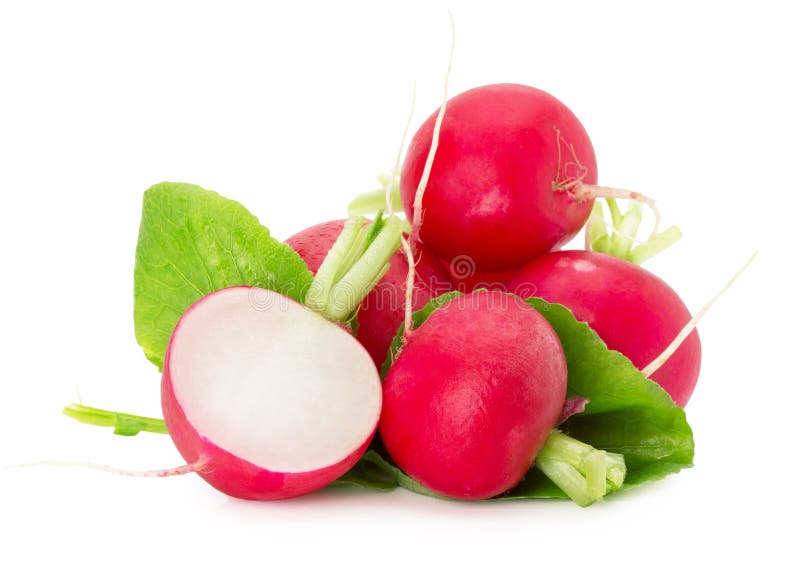 Rabanetes Isolados Sobre Fundo Branco Foto de Stock - Imagem de ...