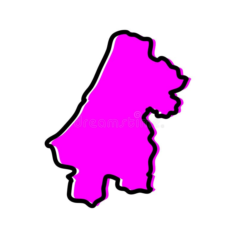 Rabat-Sale-Kenitra Region of Morocco Vector Map Illustration Stock ...